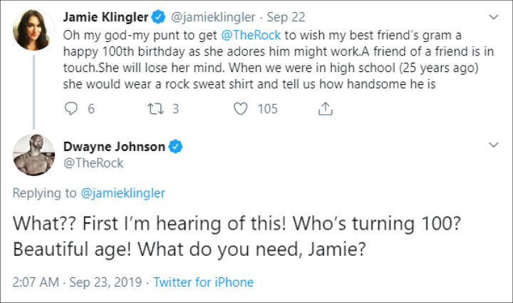 Watch: Dwayne Johnson Sends 100-Year-Old Grandma a Personalized ...