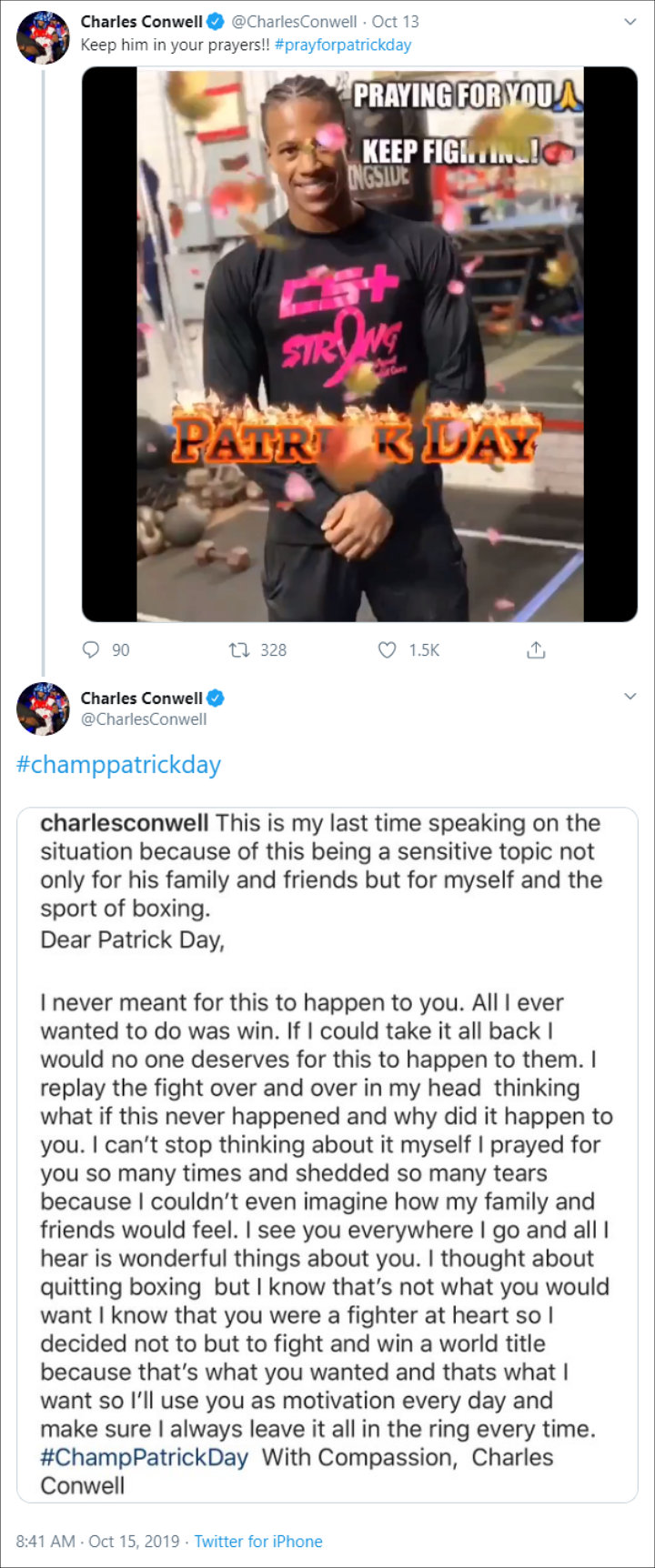 Boxer Patrick Day Dies at 27 of Traumatic Brain Injury From a Match