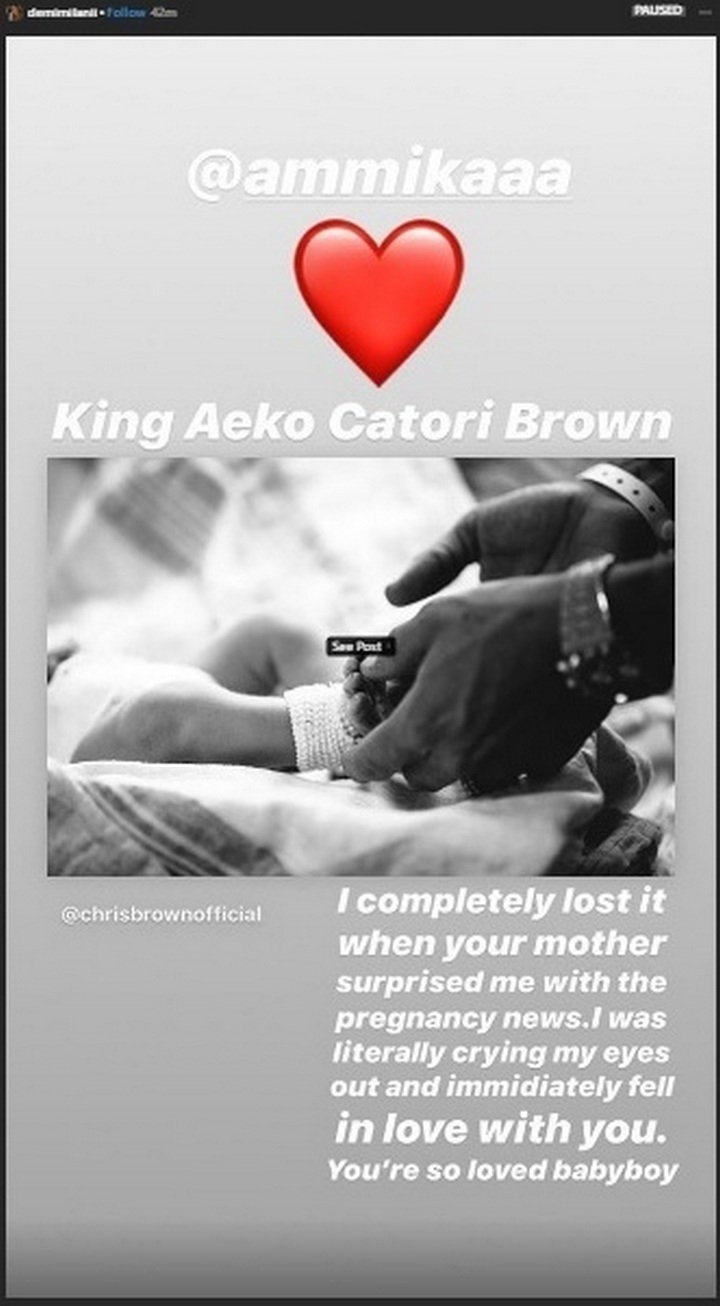 Chris Brown Shares First Picture of Newborn Baby Boy Aeko