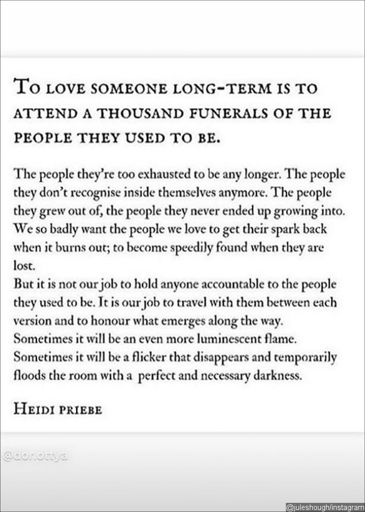 Julianne Hough Shares Cryptic Post About Love Amid Rumors of Marital Issues