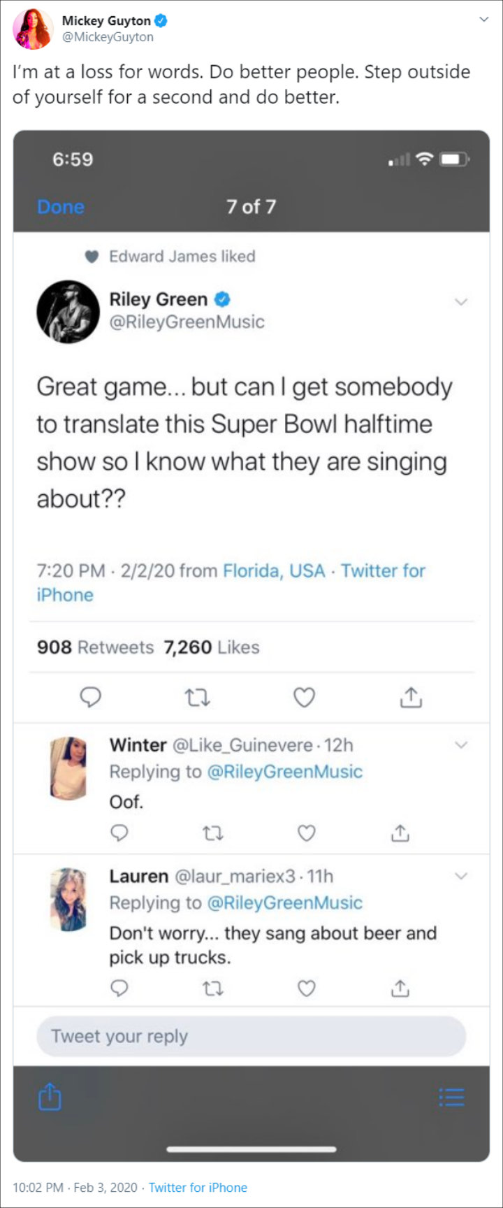 Singer Riley Green Defends Himself After Backlash for Asking Fans to ...