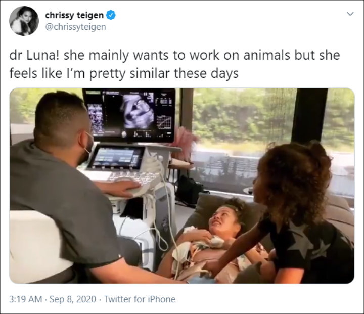 Chrissy Teigen Lets 'Dr. Luna' Perform Sonograms on Her