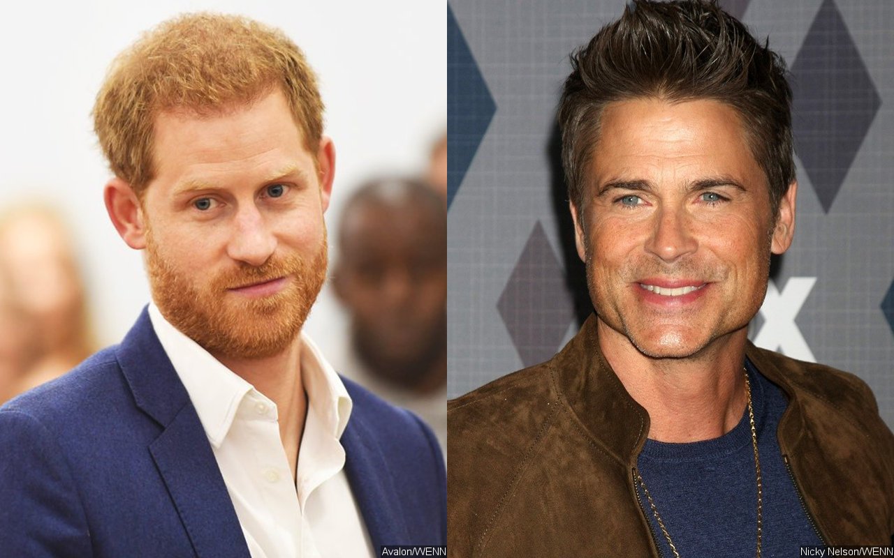 Prince Harry Sports a Ponytail, Says Neighbor Rob Lowe