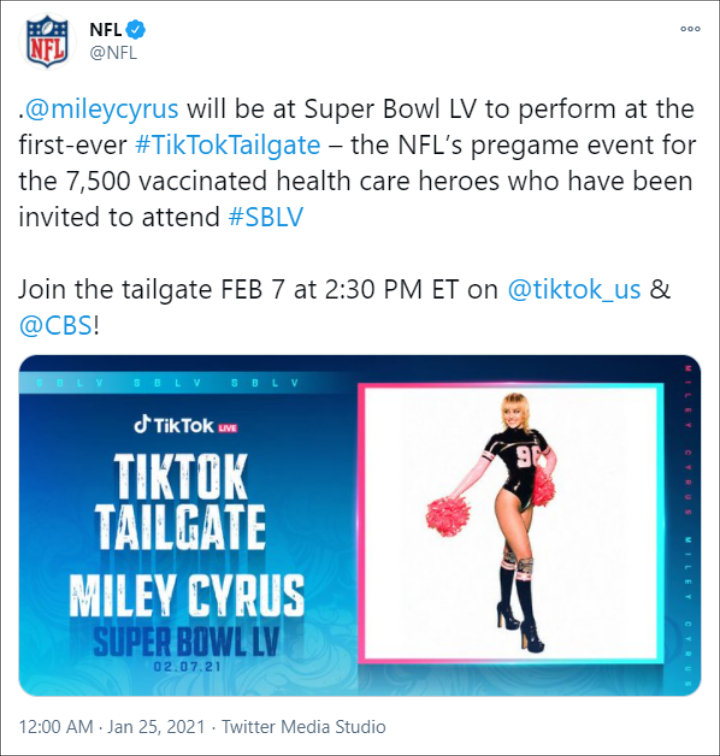 Miley Cyrus to Serenade Vaccinated Health Care Workers at Pre-Super ...