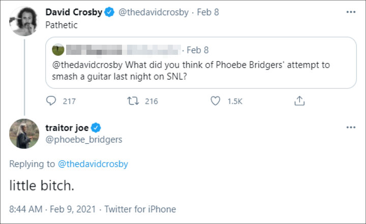 Phoebe Bridgers Takes a Jab at Online Feud With David Crosby Over 'SNL' Guitar Smashing
