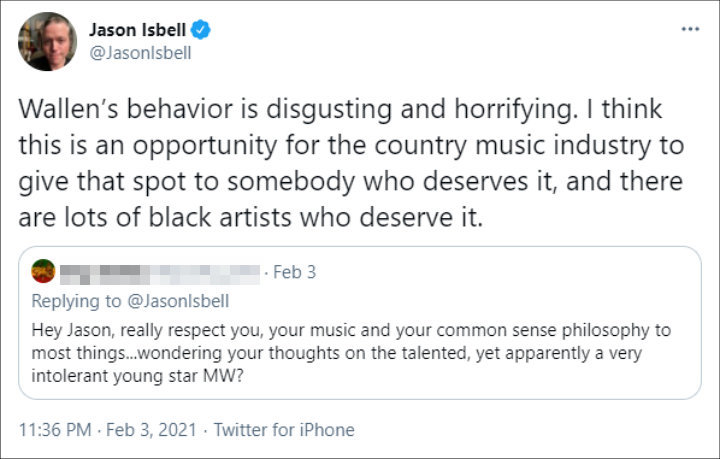 Jason Isbell Pledges to Donate Royalties From Morgan Wallen's Album to ...
