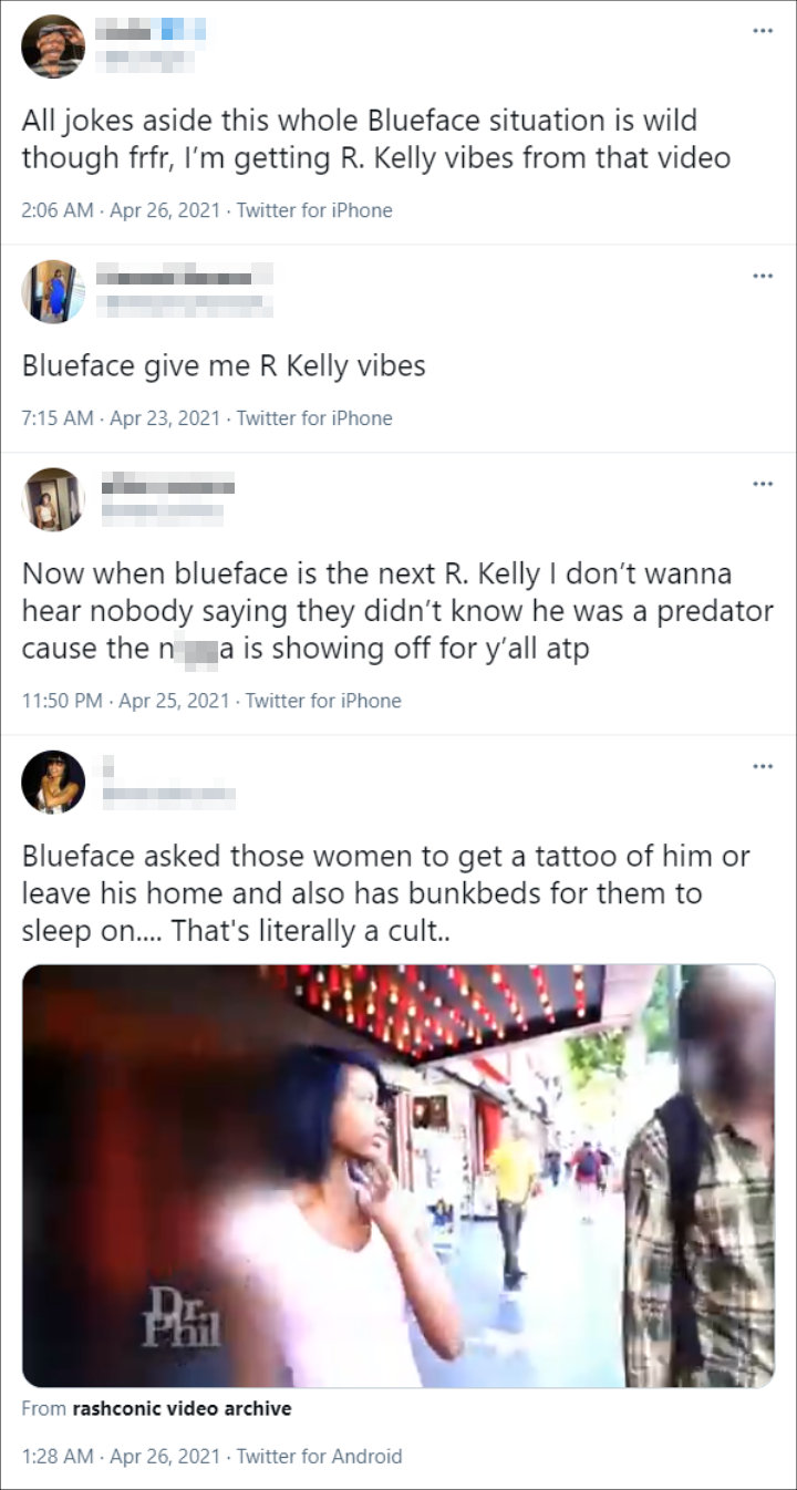 Blueface Likened to Imprisoned R. Kelly for Having Women Sleep in Bunk ...
