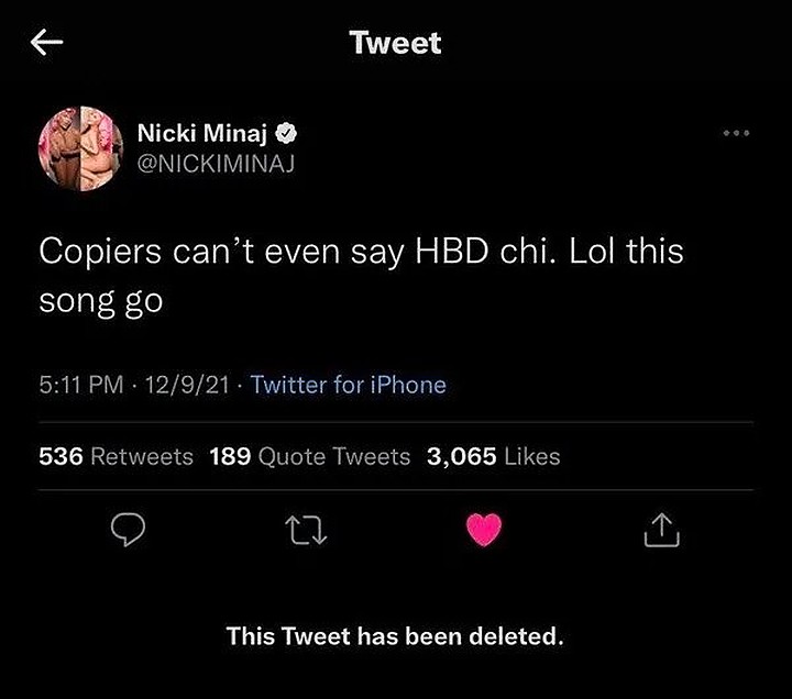 Nicki Minaj Throws Shade at Doja Cat in Quick Post-and-Delete Tweet
