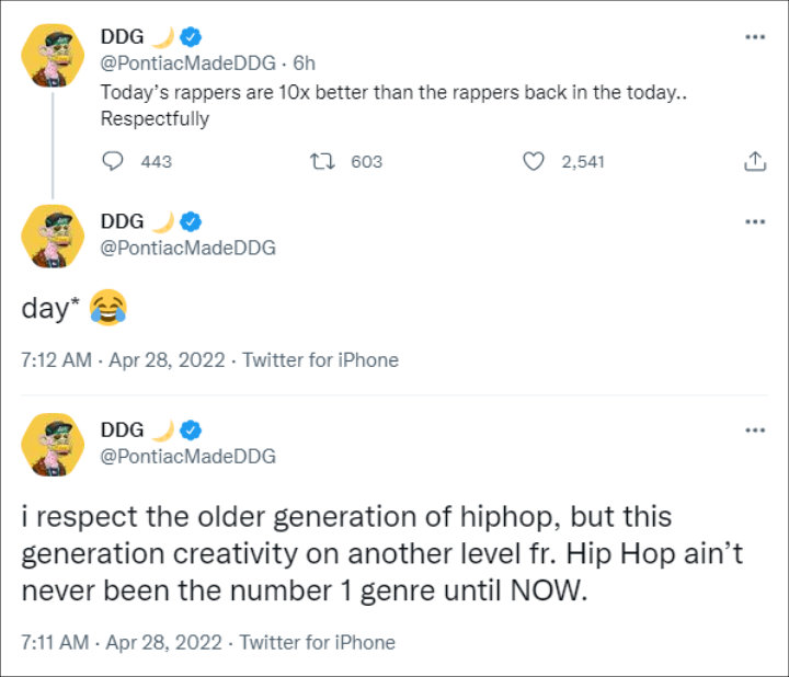 DDG Sparks Debate After Claiming 'Today's Rappers Are 10x Better' Than ...