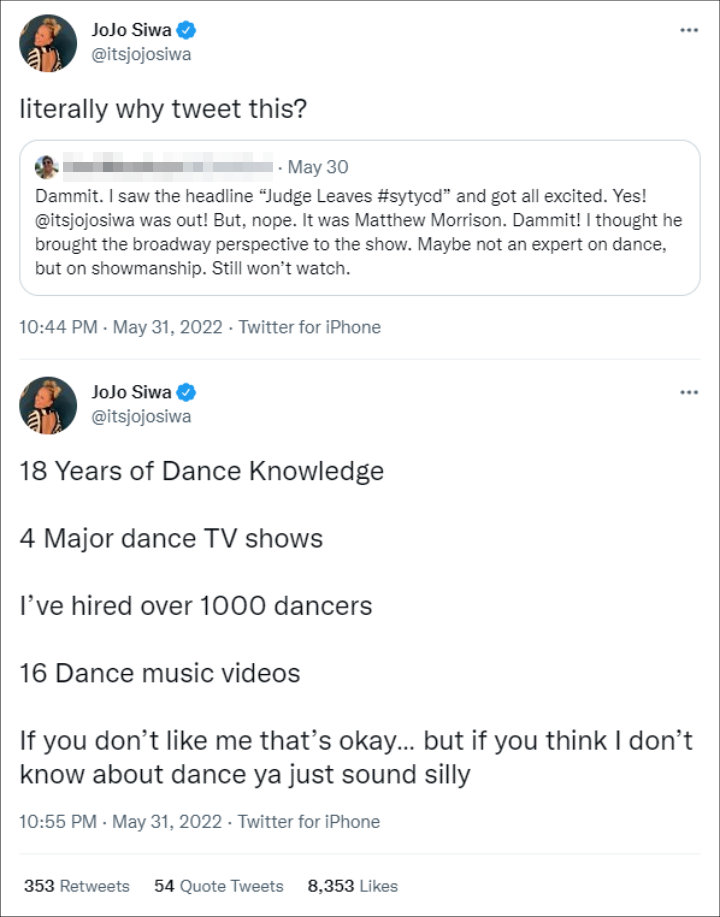 JoJo Siwa Shuts Down Critic Questioning Why She's a 'SYTYCD' Judge