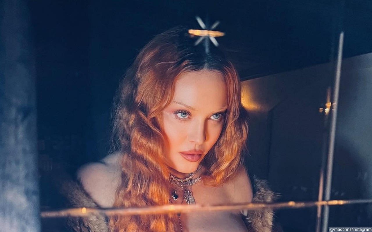 Busty Madonna Sizzles In Lacy Corset To Celebrate Re Release Of