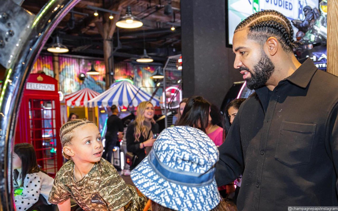 Drake Being a Stern Father to Son Adonis During Basketball Game