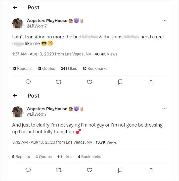 Lil Wop Receives Support After Calling Off Gender Transition