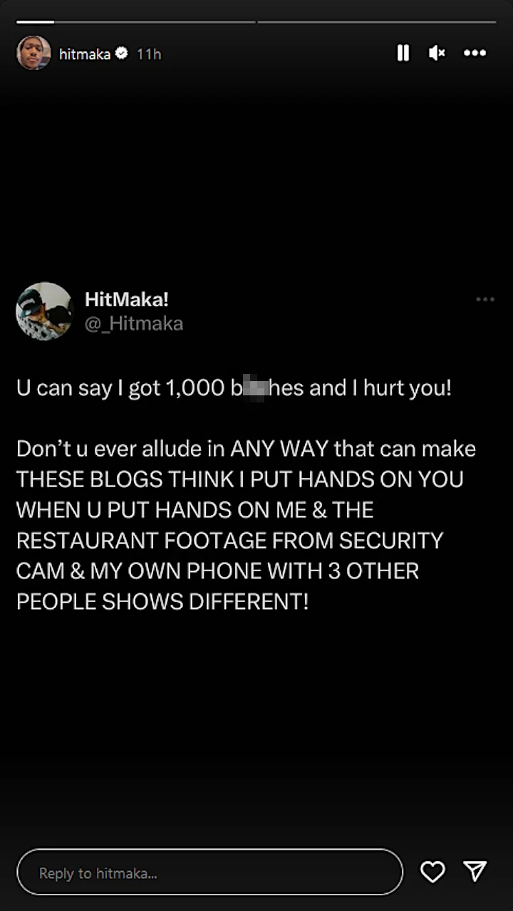 Hitmaka 'Thanks' Tink for Her Honesty After Clarifying Drama Over Their ...