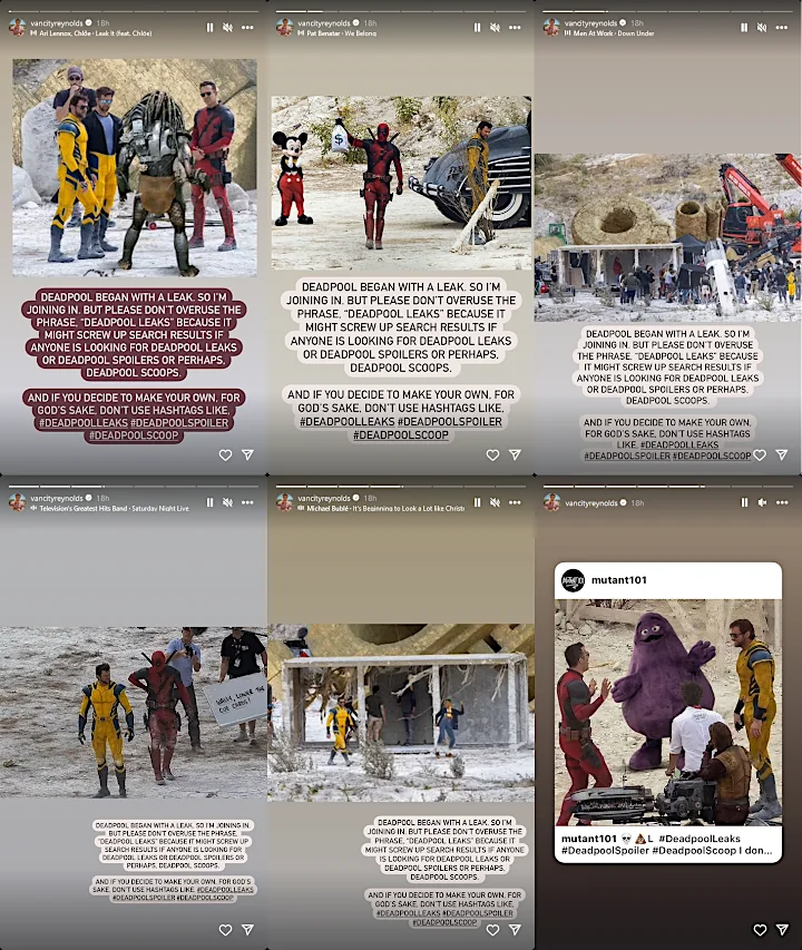 Ryan Reynolds Unleashes Fake Set Photos From 'Deadpool 3' to Fight Back ...