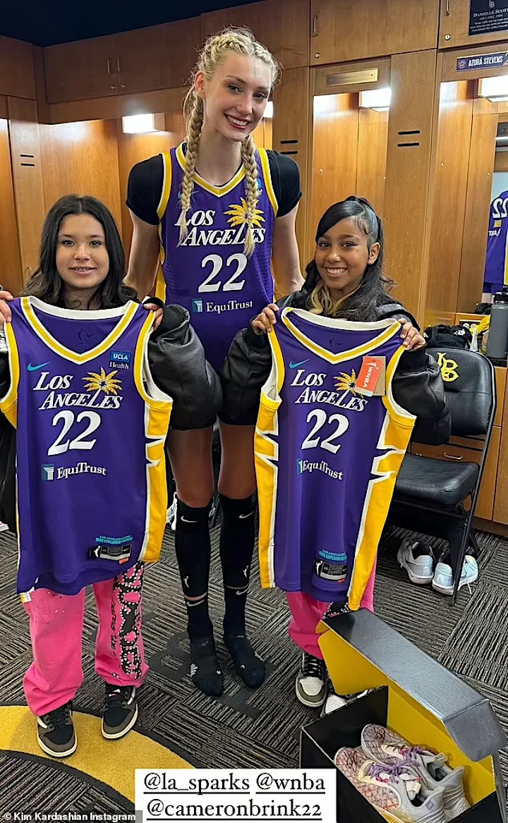 Kim Kardashian's Daughter North West Debuts Blonde Highlights at WNBA Game