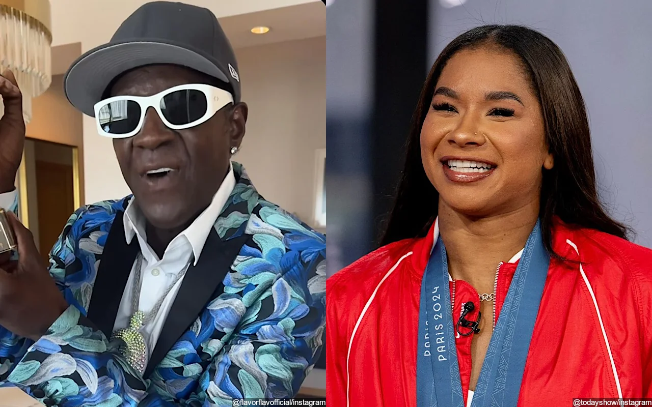 Flavor Flav Offers Bronze Clock Necklace to Jordan Chiles After Medal ...