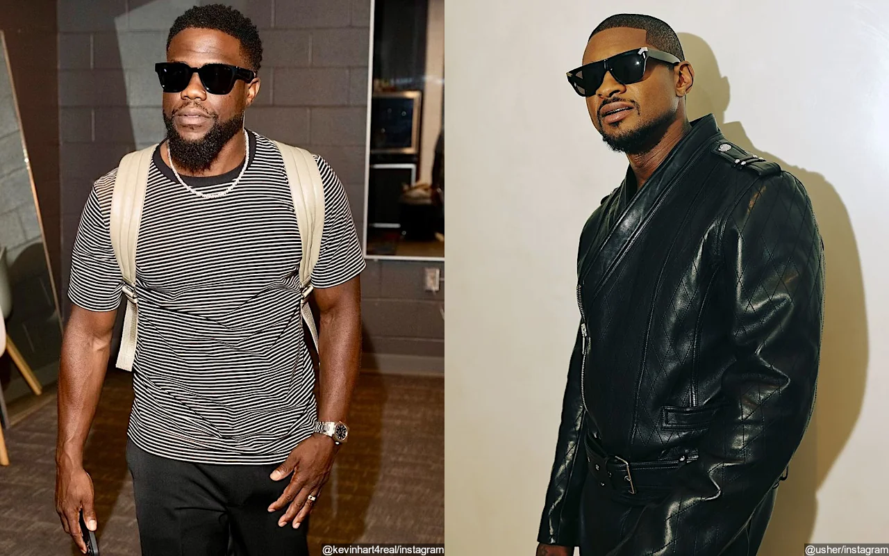 Kevin Hart Hilariously Pops Up at Usher's Concert Trying to Sing Onstage