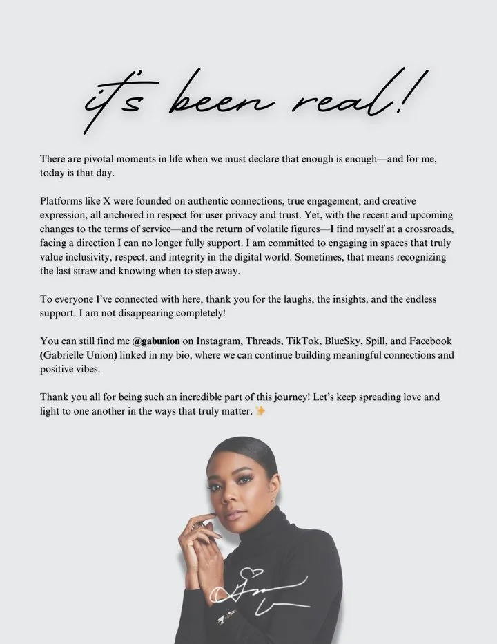 Gabrielle Union Quits Elon Musk's X After Donald Trump's Re-Election ...