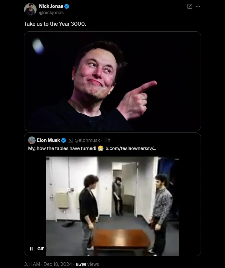 Nick Jonas Upsets Fans With Apparent Support for Elon Musk
