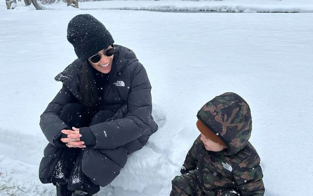 Demi Moore Plays With Granddaughter Lou in the Snow