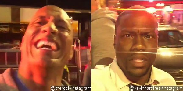 Dwayne Johnson and Kevin Hart 'Fight' While Fire Department Shuts Down ...