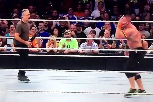 Video: Jon Stewart Hits John Cena With Chair, Helps Seth Rollins Win at ...