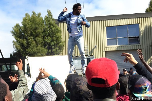 Kendrick Lamar Films 'Alright' Music Video in Treasure Island