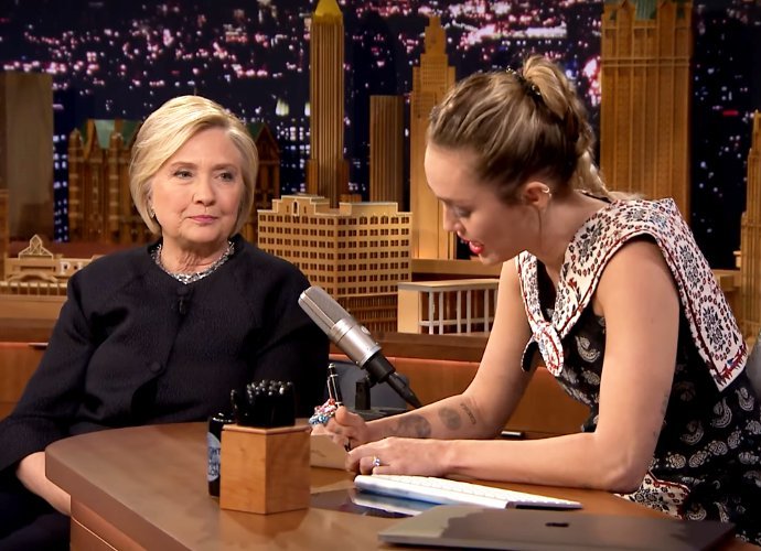 Miley Cyrus Tears Up as She Meets Hillary Clinton on 'Tonight Show'
