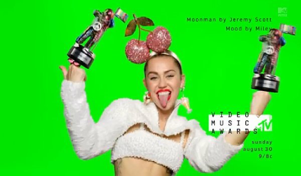 MTV's Moonman Gets Colorful Makeover, Miley Cyrus Shows It Off in New ...
