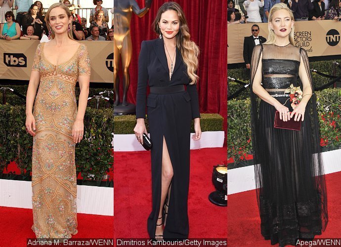 SAG Awards 2017: Emily Blunt, Chrissy Teigen, Kate Hudson Glam Up the ...