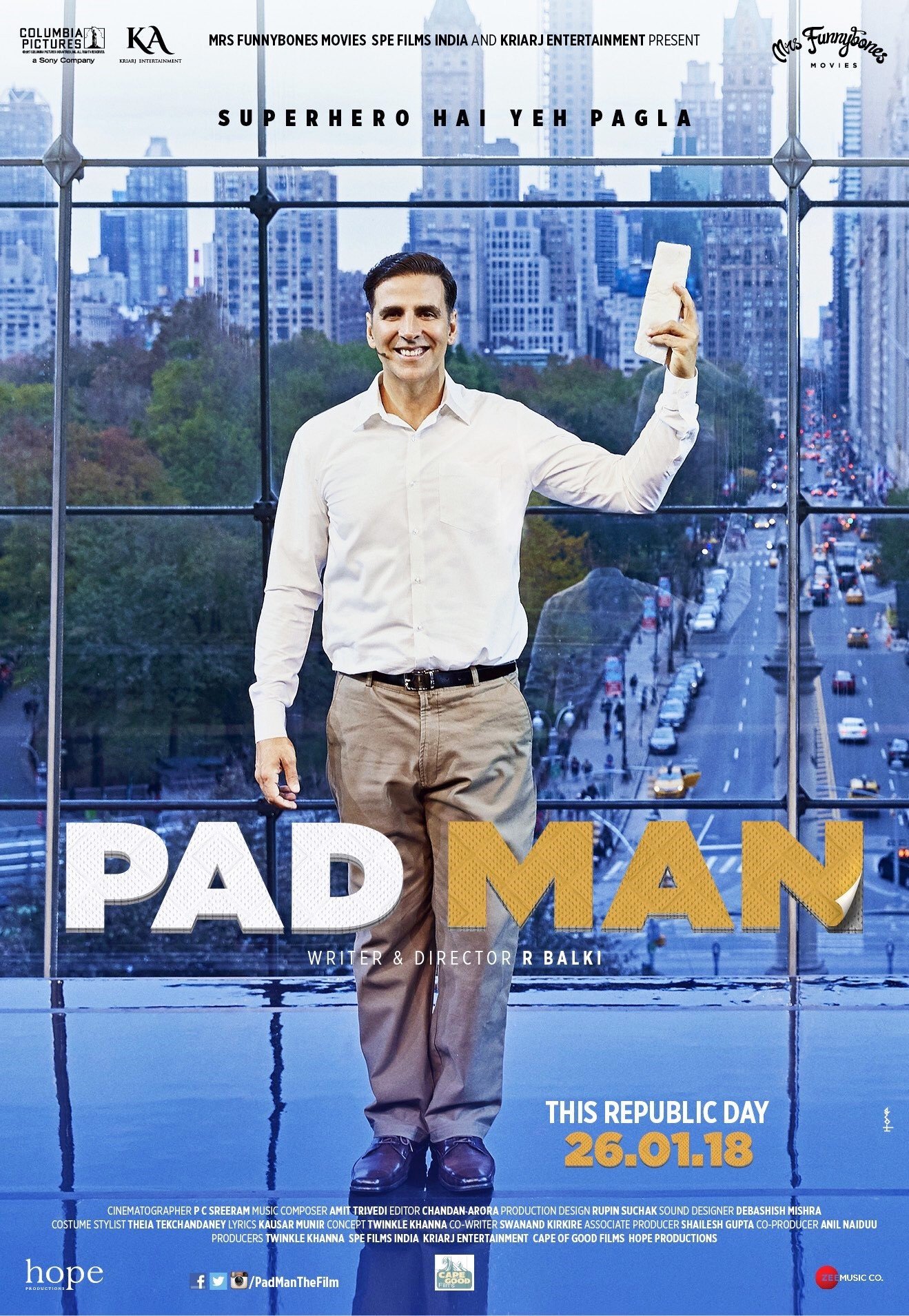 PadMan (2018) Cast, Crew, Synopsis and Movie Info