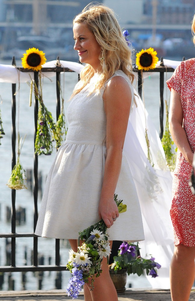 amy-poehler Picture 1 - Amy Poehler Filming They Came Together on Location