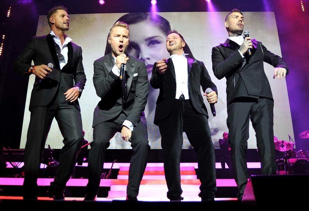 Boyzone Picture 1 - Boyzone Performing in Concert Where They Kicked Off ...