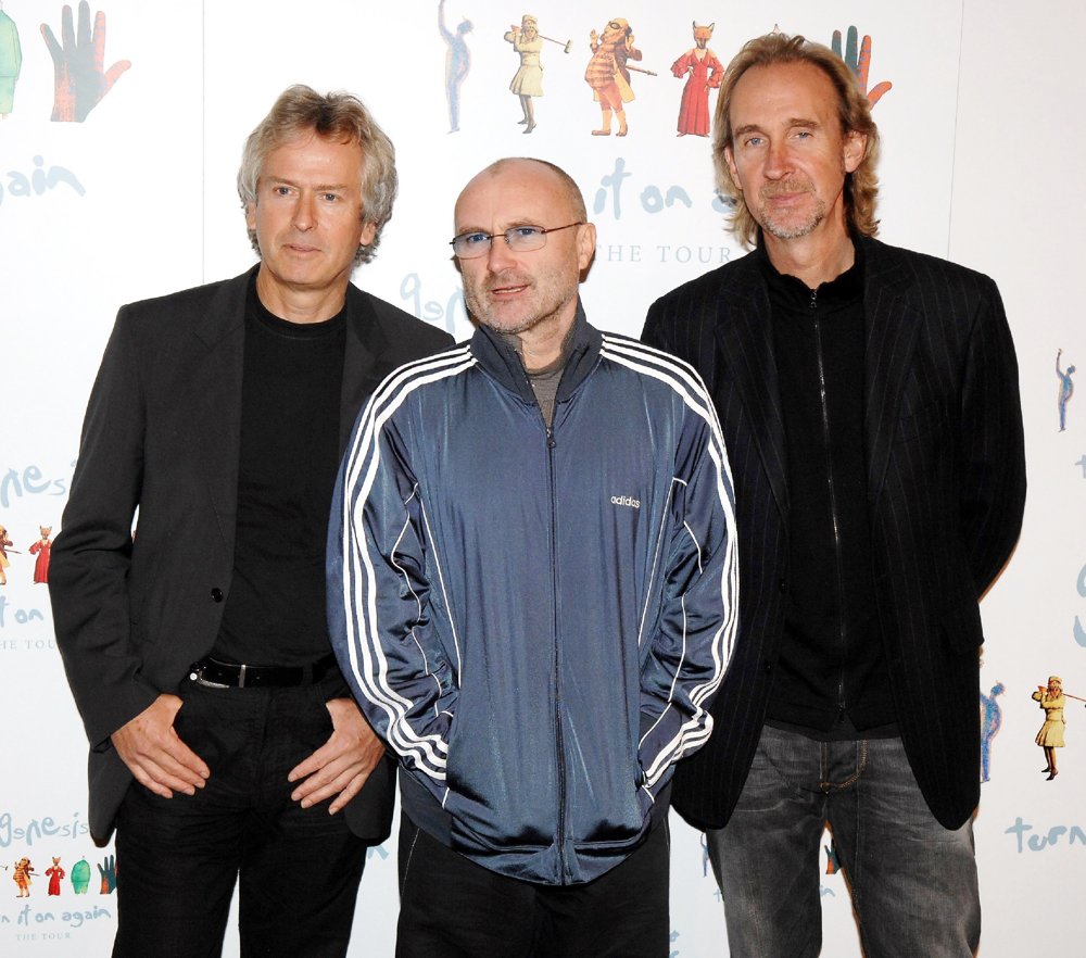 Phil Collins Picture 7 - Genesis Band Members Tony Banks, Phil Collins and Mike Rutherford Pose ...