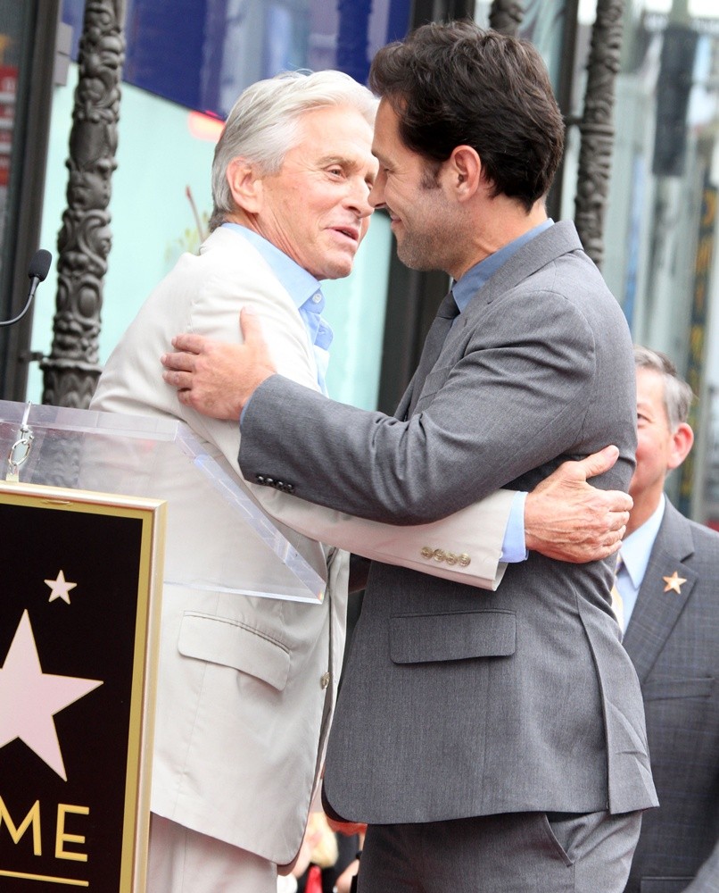 Michael Douglas Picture 1 - Paul Rudd Honored with A Star on The ...