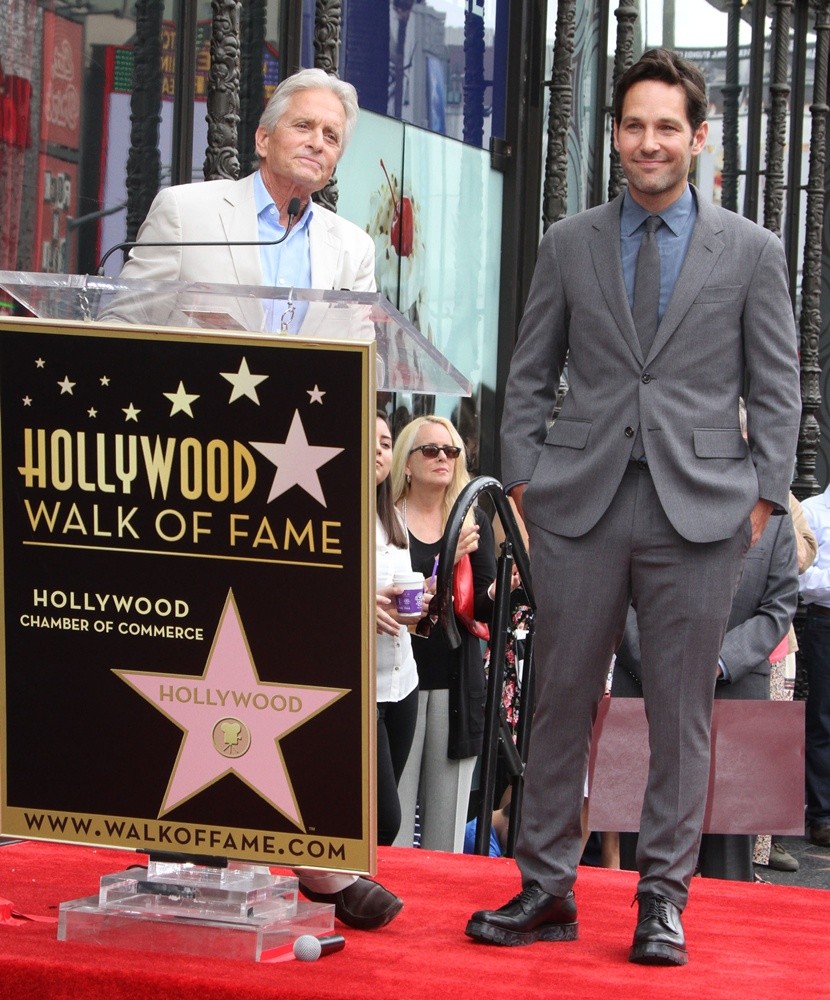 Michael Douglas Picture 1 - Paul Rudd Honored with A Star on The ...