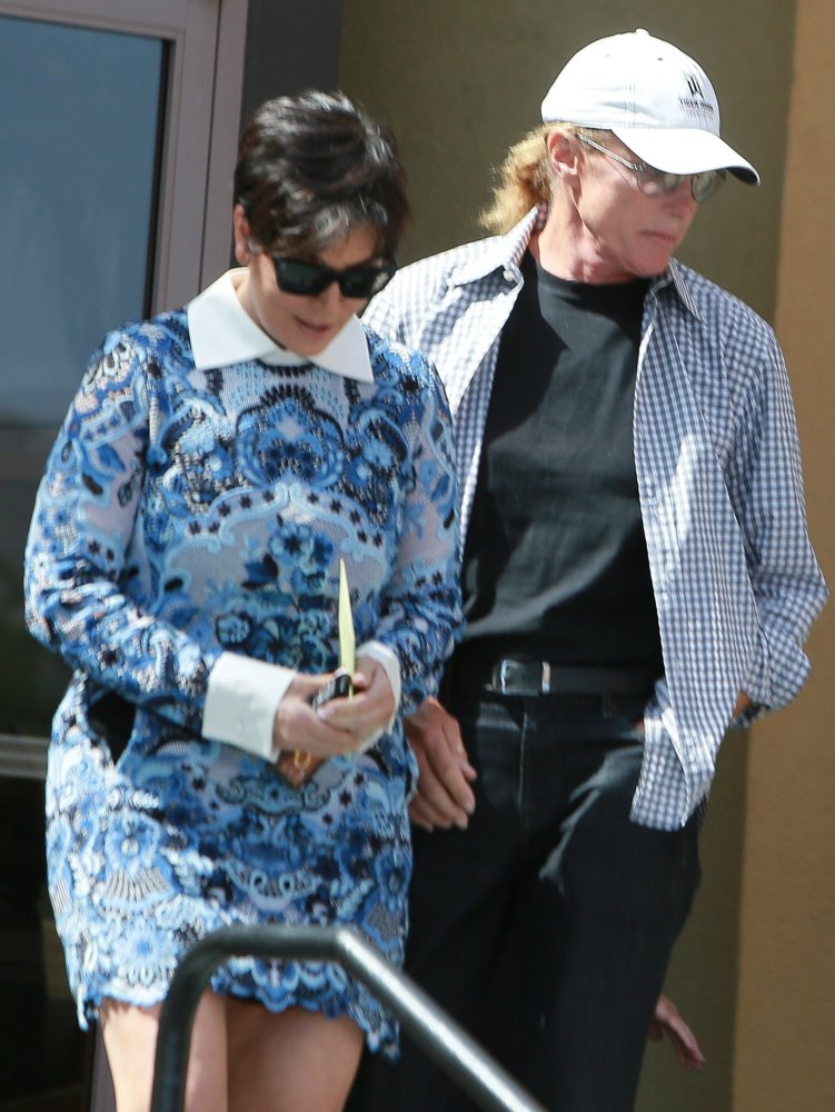 Kris Jenner Picture 1 - Kris Jenner and Bruce Jenner Leave Easter Service