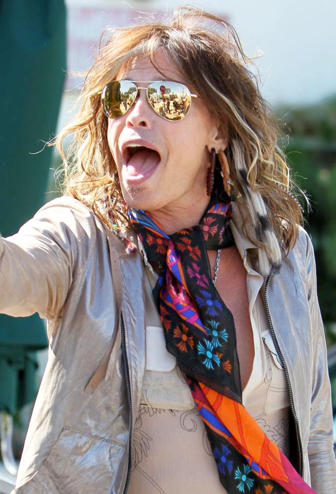 Steven Tyler Picture 1 - Steven Tyler Laughing and Pointing at A ...